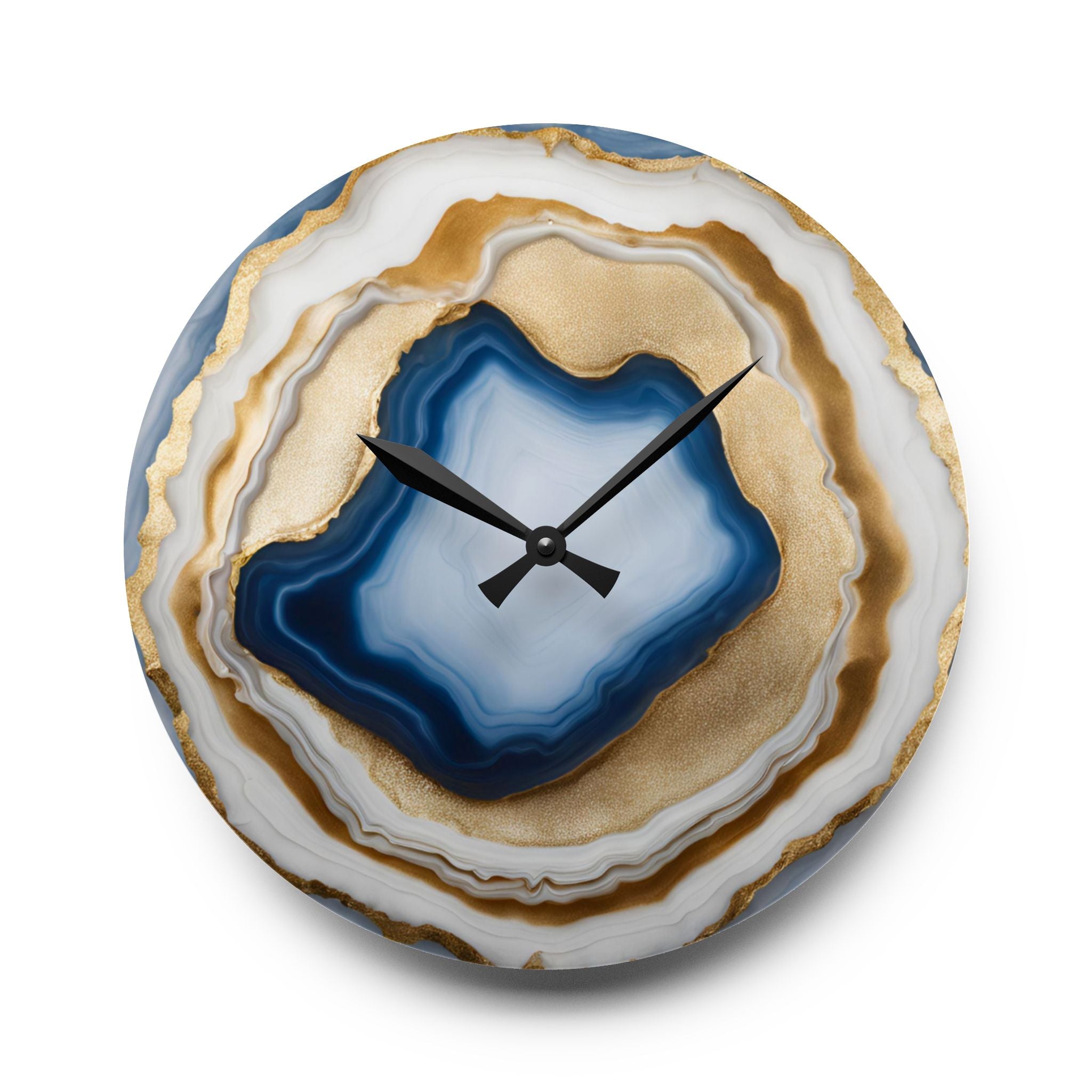 Rustic Geode-inspired Acrylic Office Clock Unique Colorful Wall Clock ...